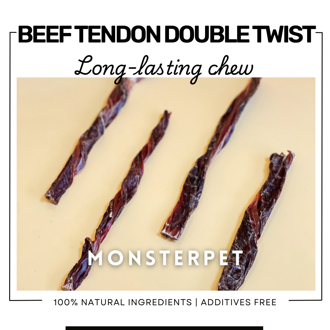 Dehydrated Beef Tendon Double Twist – Monsterpet